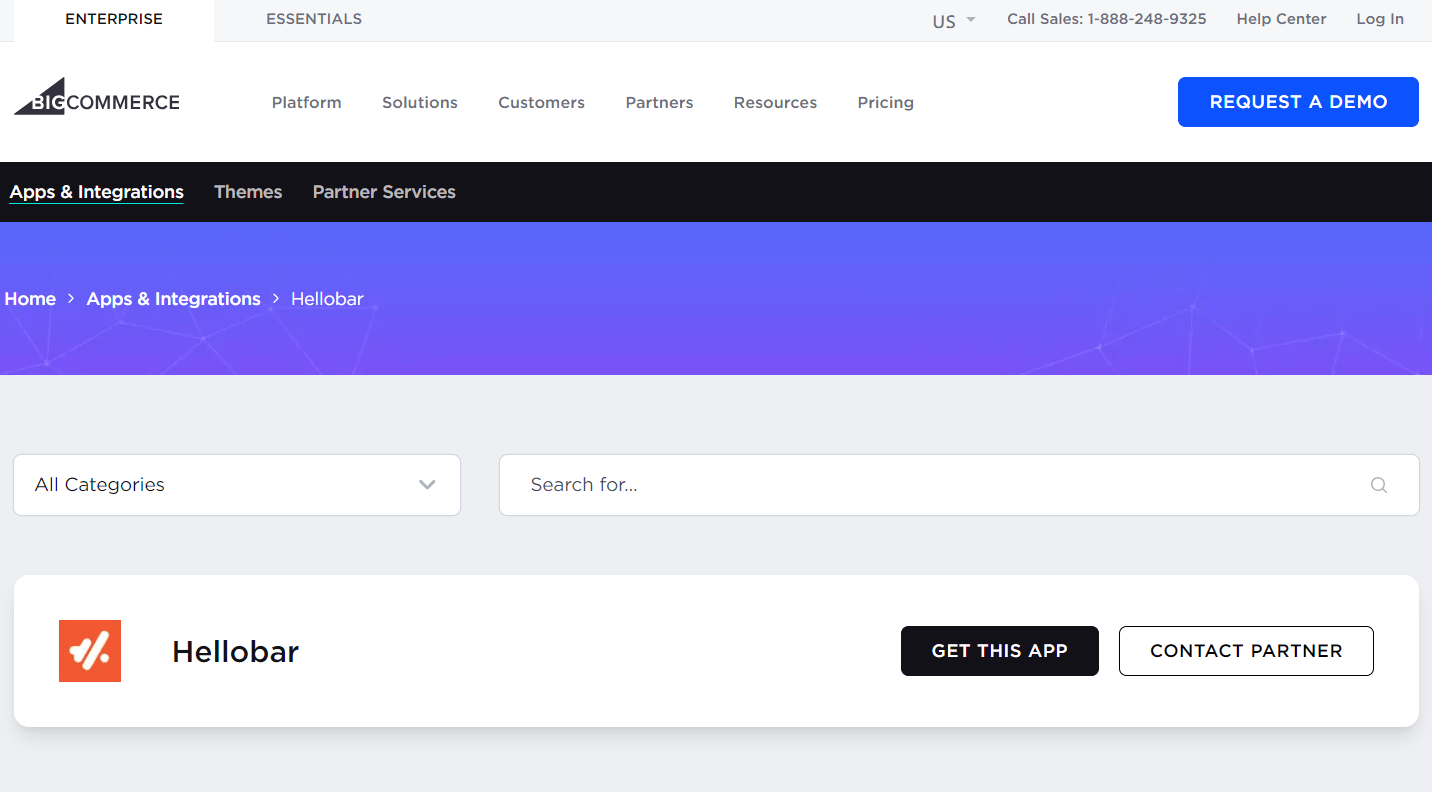 تطبيق BigCommerce القوي من Hello Bar